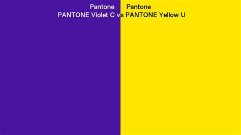 Pantone Violet C Vs Pantone Yellow U Side By Side Comparison