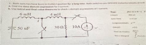 solved a find the time domain expression for i current b