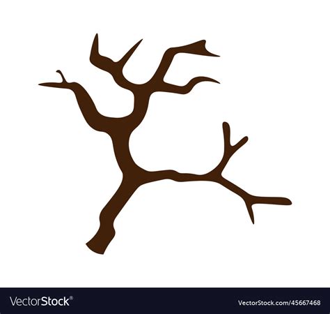 Bare Tree Sakura Flat Icon Royalty Free Vector Image