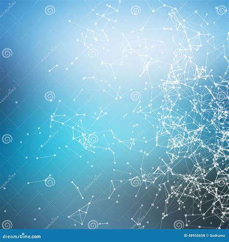 Geometric Abstract Background Connecting Dots Stock Vector Illustration Of Model