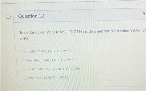 Solved Question To Declare A Constant Max Length Inside A Chegg
