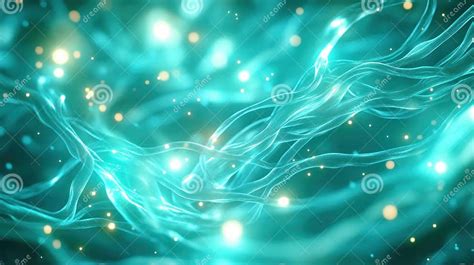 Abstract Neuron Pathways Dynamic Glowing Neural Networks Illustrating