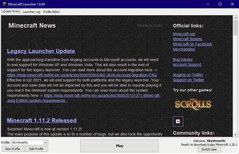 github skyversemc legacy minecraft launcher the old minecraft