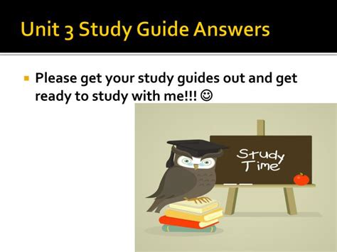 Ppt Unit 3 Study Guide Answers Powerpoint Presentation Free Download