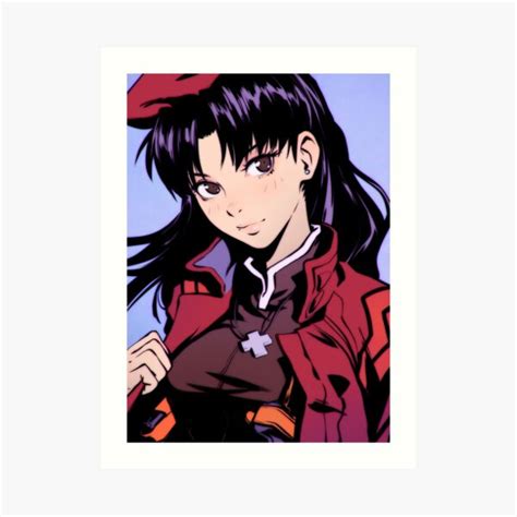 Misato Katsuragi Neon Genesis Evangelion Fanart Anime Waifu Art Print