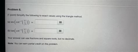 Solved Problem 6 1 Point Simplify The Following To Exact