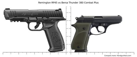 Remington Rp45 Vs Bersa Thunder 380 Combat Plus Size Comparison