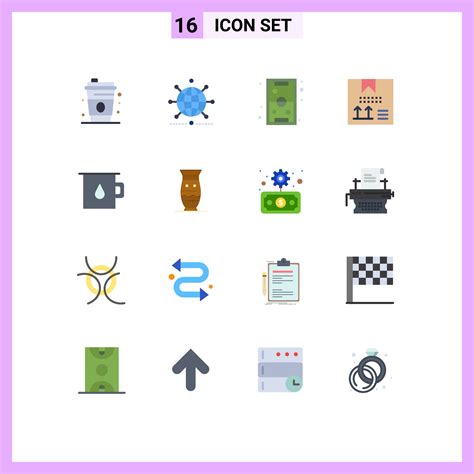 16 Universal Flat Color Signs Symbols Of Programing Design Fun Coding