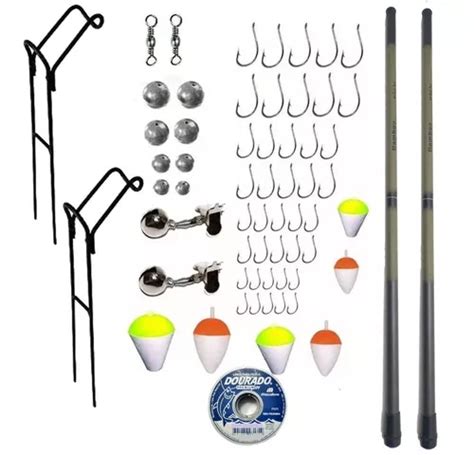 Kit Pesca Completo 2 Vara Telescopica Retrátil 3 30m E Itens Frete grátis