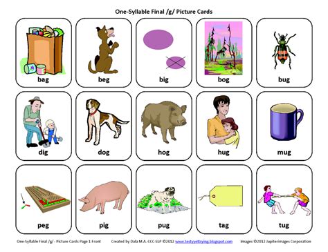 Testy Yet Trying Final G Free Speech Therapy Articulation Picture