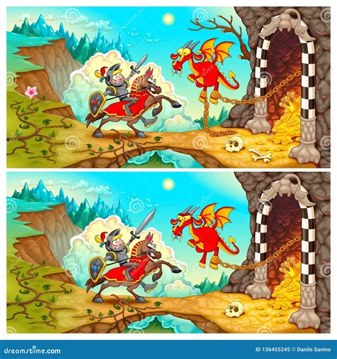 Spot The Differences Stock Vector Illustration Of Mascot 136455245