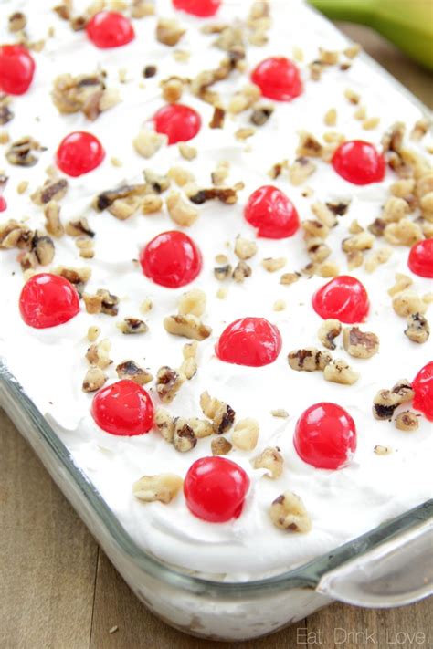 No Bake Banana Split Dessert Eat Drink Love