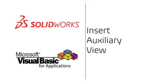 Solidworks Vba Macro Insert Auxilary View Youtube