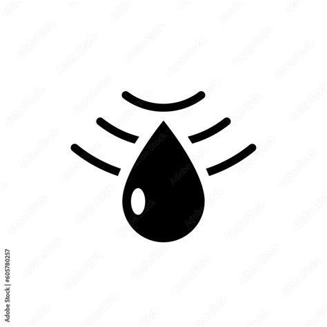 Water Sensor Vector Icon Water Flow Drop Control Sensor Logo Design
