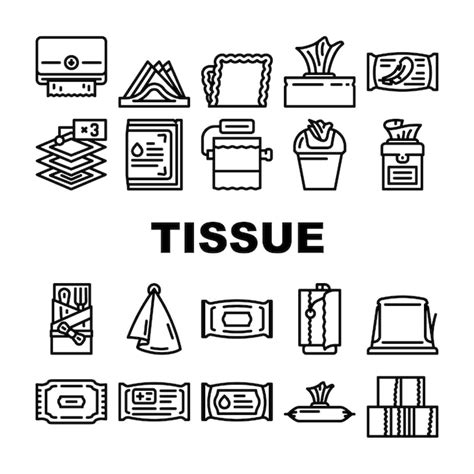 Premium Vector Tissue Paper And Napkin Package Icons Set Vector Towel