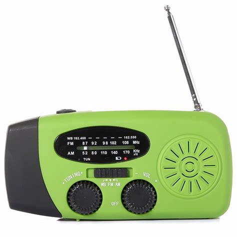 Radio Con Linterna Solar De Manivela De 1200 Mah Y 3 Led Para