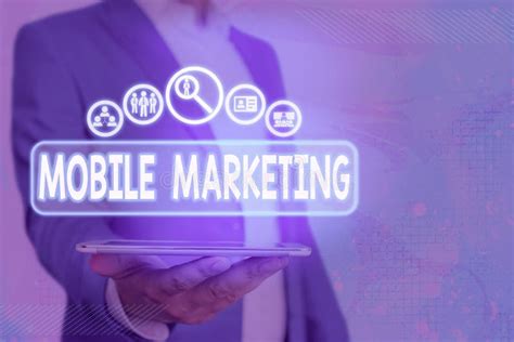 Handwriting Text Mobile Marketing Concept Meaning Technique Focused Reaching Audience On Their