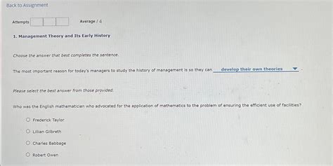 solved back to assignmentattemptsaverage 4management