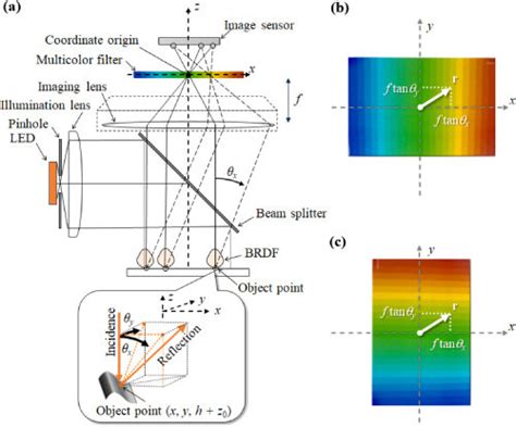 A Schematic Cross Sectional View Of The One Shot Brdf Imaging System