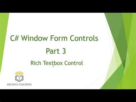 How To Use RichTextbox Control In C Net Window Form Application In Urdu Hindi YouTube