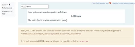 Missing Argument In The Test Unitsstrictabsolute Issue Maths
