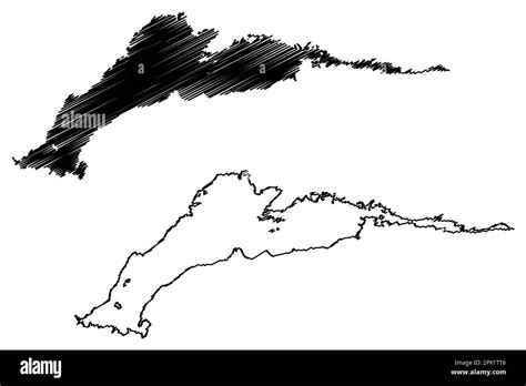 Lake Athabasca Canada North America Map Vector Illustration
