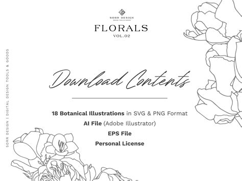 21 Floral Illustrations Svg Png Ai Eps Formats Creative Assets For