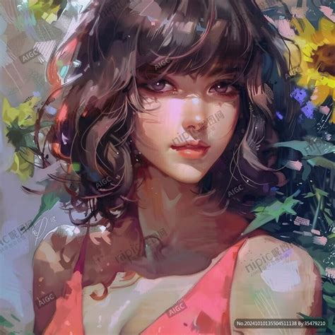 Ai创作图厚涂少女 厚涂头像 雏菊少女插画 美女插画少女插画 手绘向日葵美女 写实人物插画 插画美女美女插画 潮流插画美女人物插画 美女插画画 绘画美女插画 风美女插画 日系美女插画 唯美美女