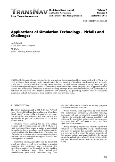 Pdf Applications Of Simulation Technology Pitfalls And Challenges