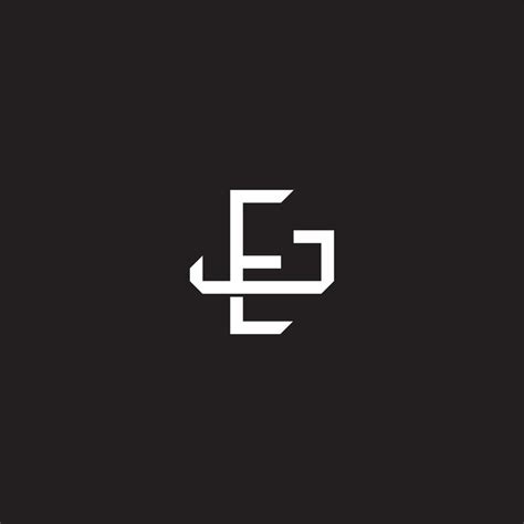 Ej Inicial Letra Superposición Entrelazar Logo Monograma Línea Arte