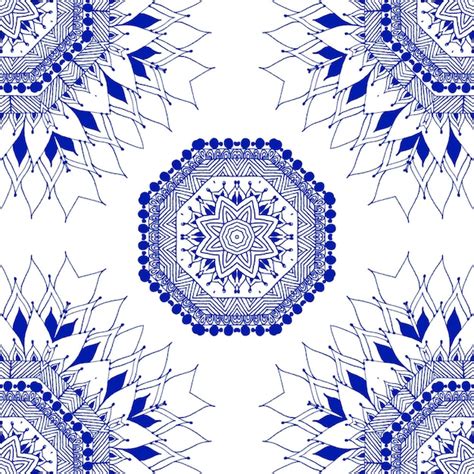 민족 빈티지 Boho 스타일의 완벽 한 패턴 프리미엄 벡터