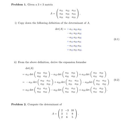 solved problem i given a 3 × 3 matrix 11 a12 a13 a a21