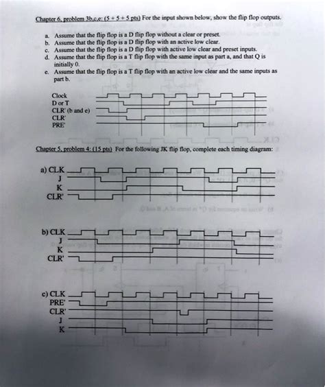 Chapter 6 Problem 3 For The Input Shown Below Show The Flip Flop