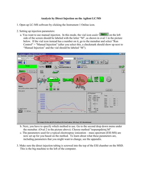 Directions For LC MS Direct Injection