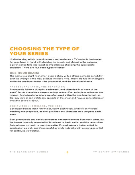 Tv Script Template Free Download