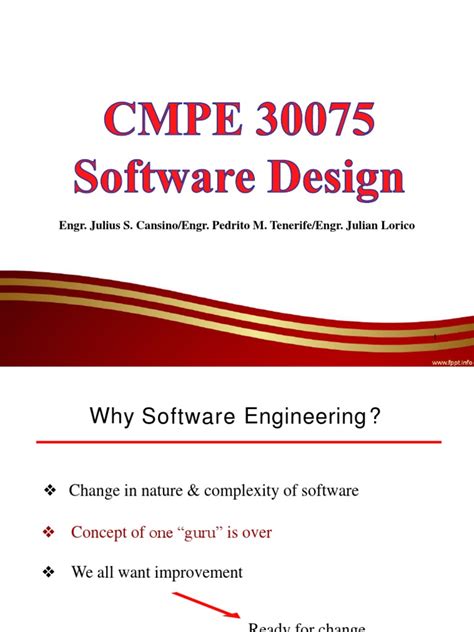 Cmpe 30073 Software Design Lesson 1 Pdf Technology And Engineering