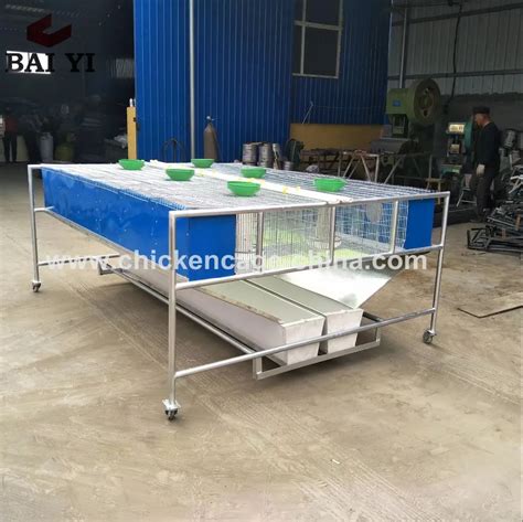 Easy Clean Rabbit Cage In Kenya Farm With Plastic Rabbit Cage Trays