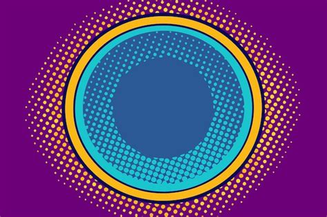Premium Vector Halftone Circle Frame Background For Retro Projects