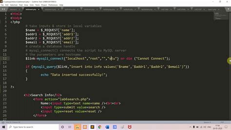 program 6 18mca48 vtu mca advanced web programming lab youtube