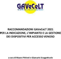RACCOMANDAZIONI GAVECELT 2021 PER LA INDICAZIONE L IMPIANTO E LA