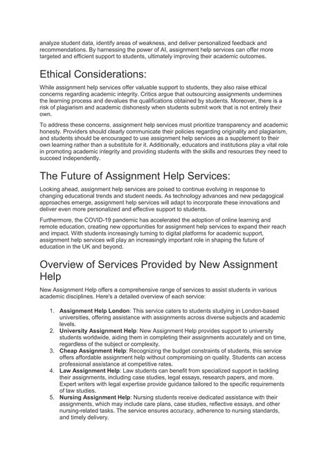 Unlocking Academic Excellence With New Assignment Helppdf
