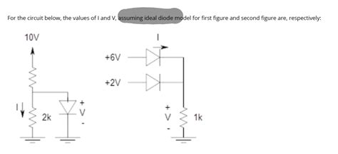 Solved For The Circuit Below The Values Of I And V