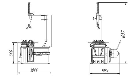 Шиномонтажный станок полуавтомат Ath M31 с отводом монтажной стойки в