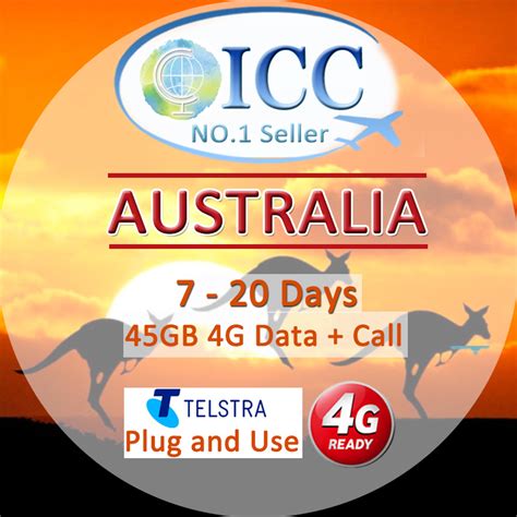 Icc Australia Days Data Call Sim Card Telstra Optus Vodafone Lycamobile Network
