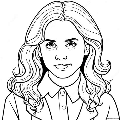 Hermione Granger Realistic Coloring Page 31833 25149