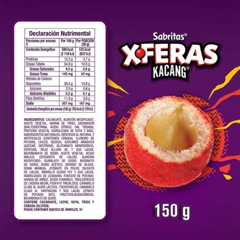 Cacahuate Sabritas Kacang Xferas Flamin Hot 150 G Bodega Aurrera