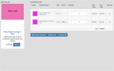 15 shopping cart template html and css free code demo