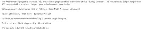 Solved The Mathematica Project Is Attached You Are Asked To Chegg