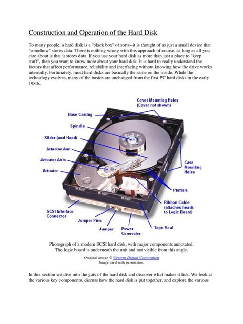 The Hard Disk Anatomy Pdf Hard Disk Drive Disk Storage