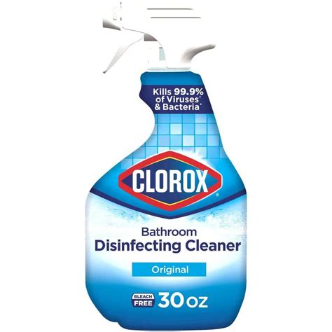 Clorox 30 Oz Bleach Free Disinfecting Bathroom Cleaner Spray Artofit